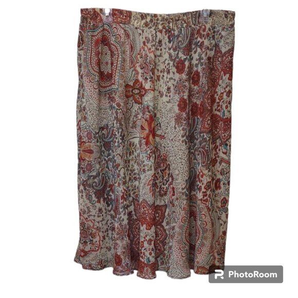 Dress Barn | Skirts | Dressbarn Woman Elastic Waist Pullon Lined Rust ...